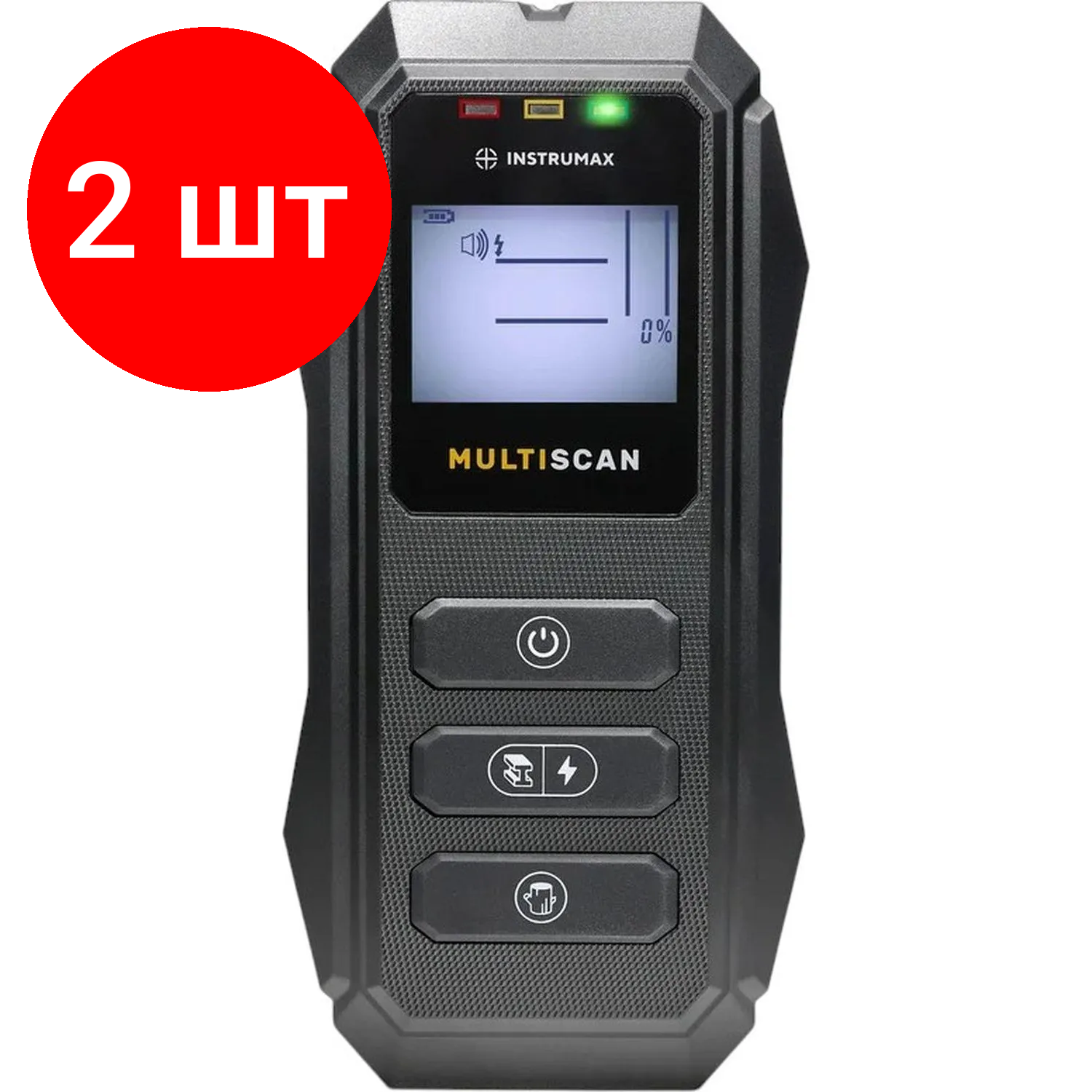 Комплект 2 штук, Детектор скрытой проводки, металла, дерева INSTRUMAX Multiscan