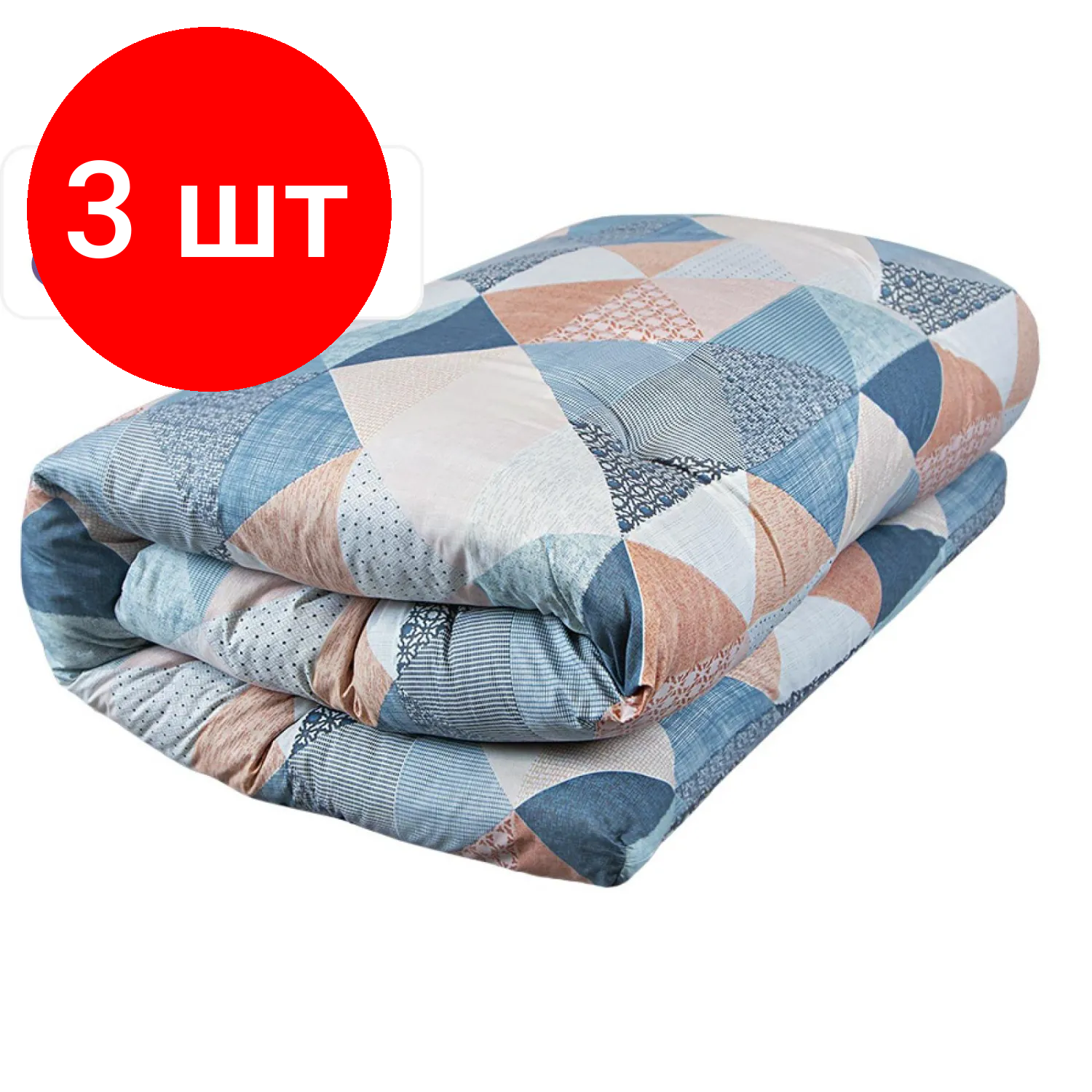 Комплект 3 штук, Матрас 80х190см Комфортный сон (ватин, полиэстер)