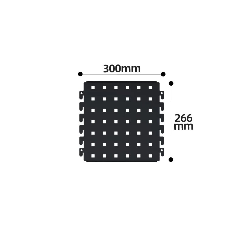 Черная панель 300 мм с отверстиями для крепления на стену, совместимая с системами полок Fengyang