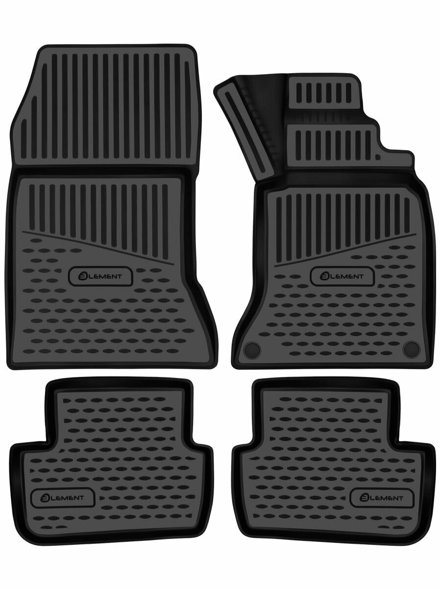 Коврики 3D в салон для MERCEDES-BENZ CLA-klasse (X146) 2014 -правый руль, кроссовер, Австралия, 4шт. (полиуретан) ELEMENT3DAN1215210K