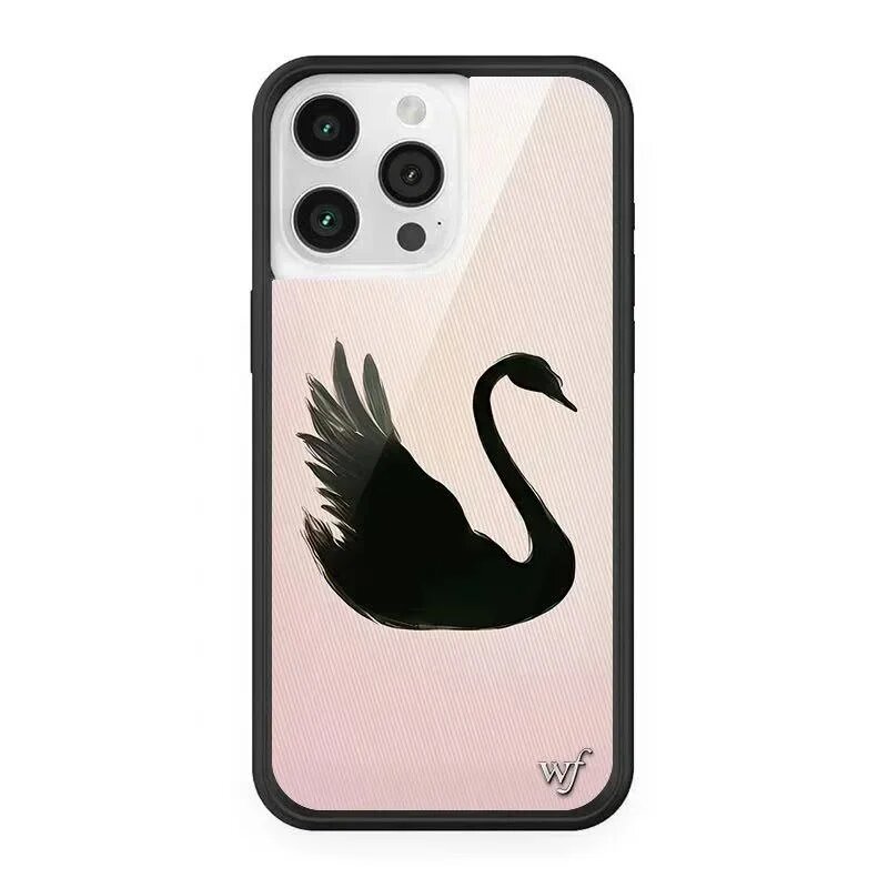 Чехол для телефона Wildflower 3D Purple Rose flowers wf для iPhone 12, 13, 14, 15, 16, 17 Pro Max Plus, задняя крышка с цветочным рисунком черного лебедя для девочек 2, For iPhone 16Pro Max
