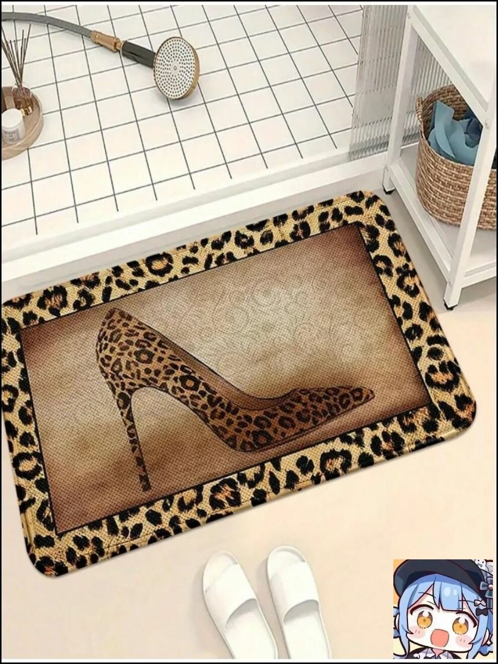 Ковер Леопардовый каблук на высоком каблуке 50x80 см