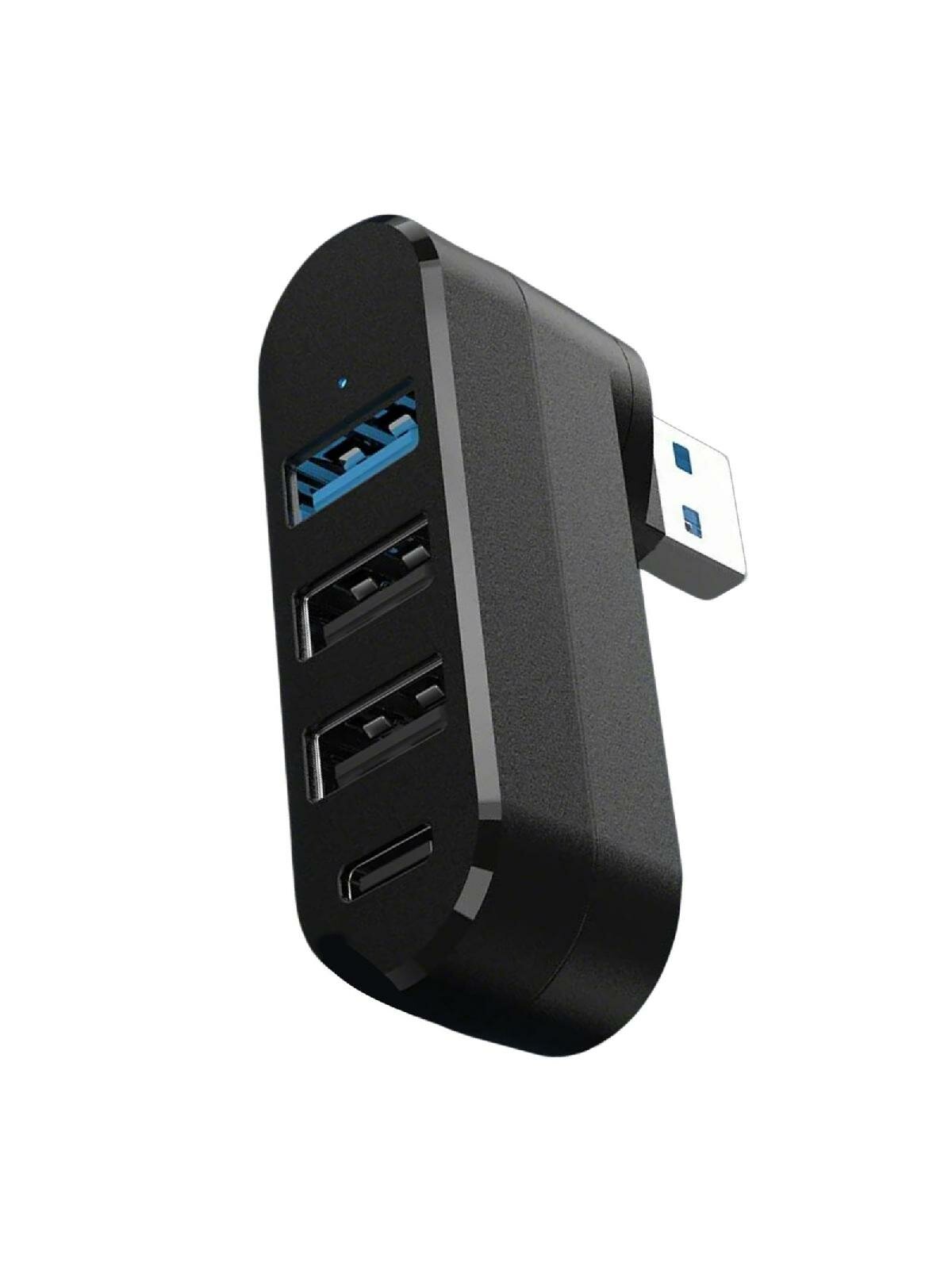Концентратор USB 3.0 с 4-портовым поворотным разветвителем с 3 USB-портами 1 USB C для ноутбуков