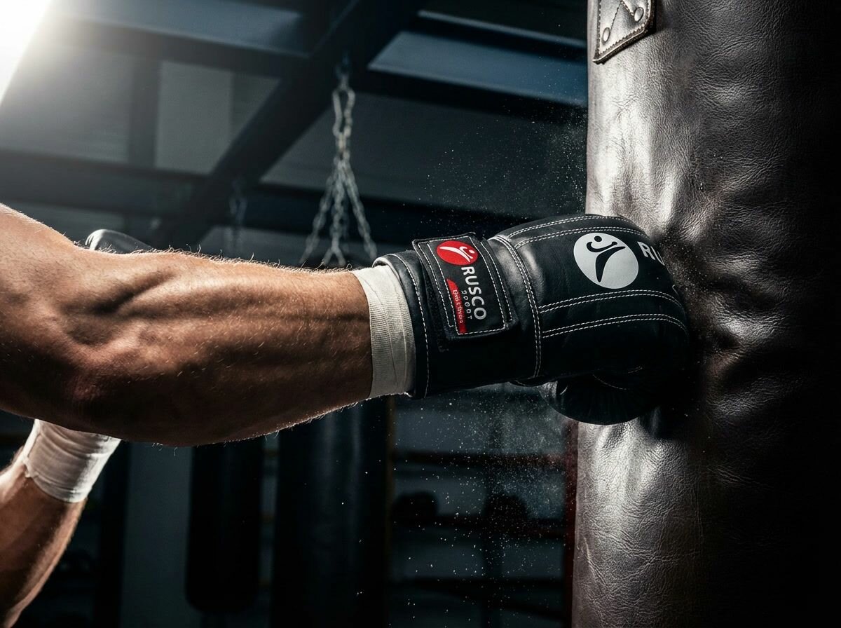 Перчатки снарядные RuscoSport черные (L)