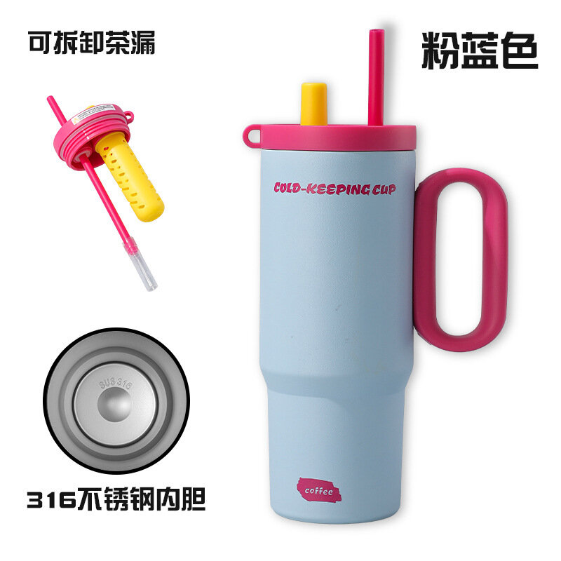 Роскошная бытовая термокружка большого объема с керамической вставкой, кружка для льда, автомобильная кофейная кружка, автокружка.