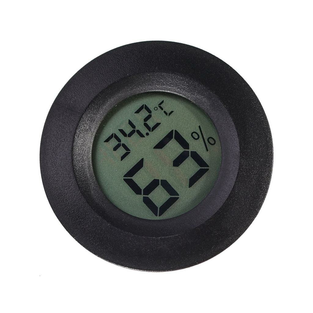 Круглый термометр-гигрометр для помещения, Черный