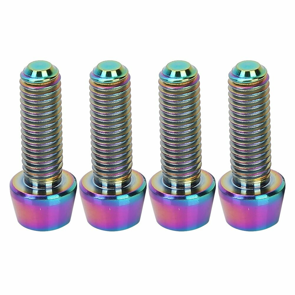 4pcs Brake Lever Screws, Bike Bolts, High Temperature Resistance Durable for Mountain Bikes Bicycle Repair Shop Muiti-color