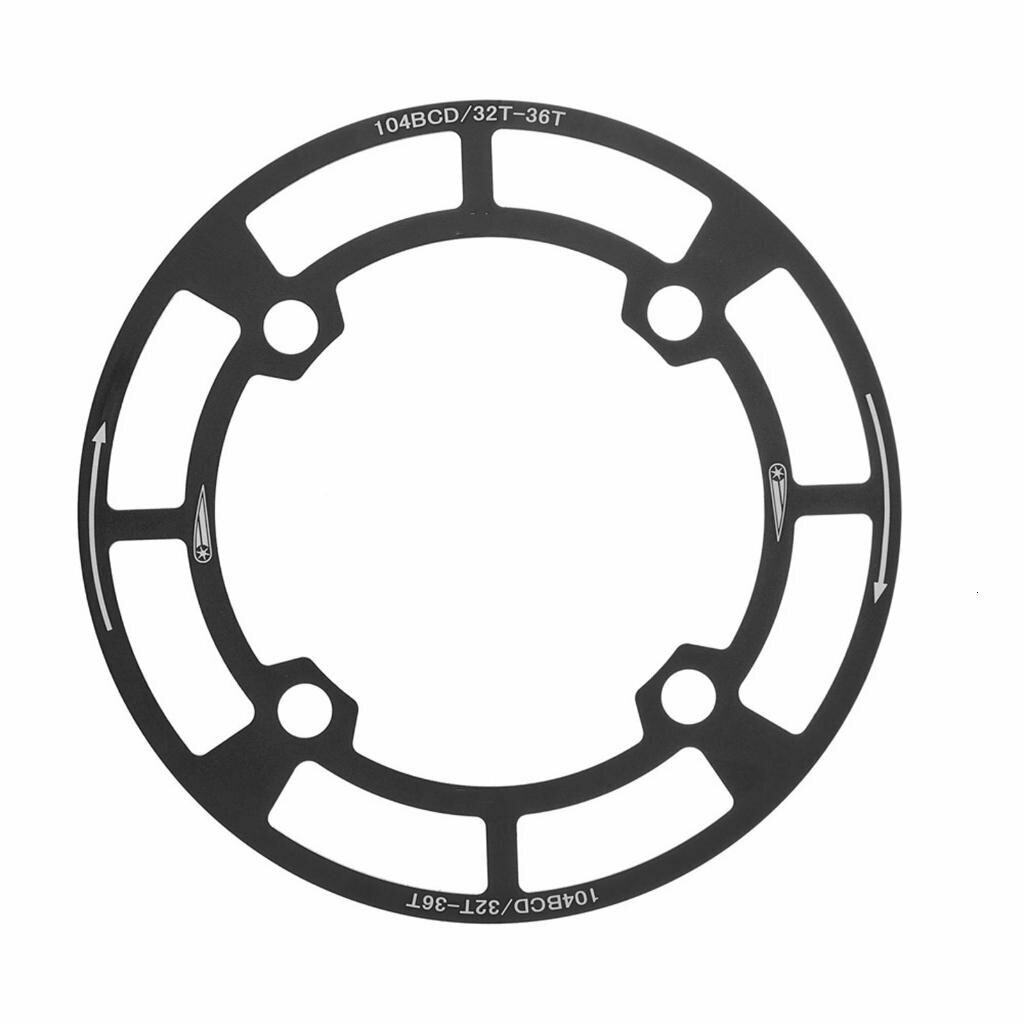 Щиток системы для одноступенчатого велосипеда, Черный от 32Т до 36Т