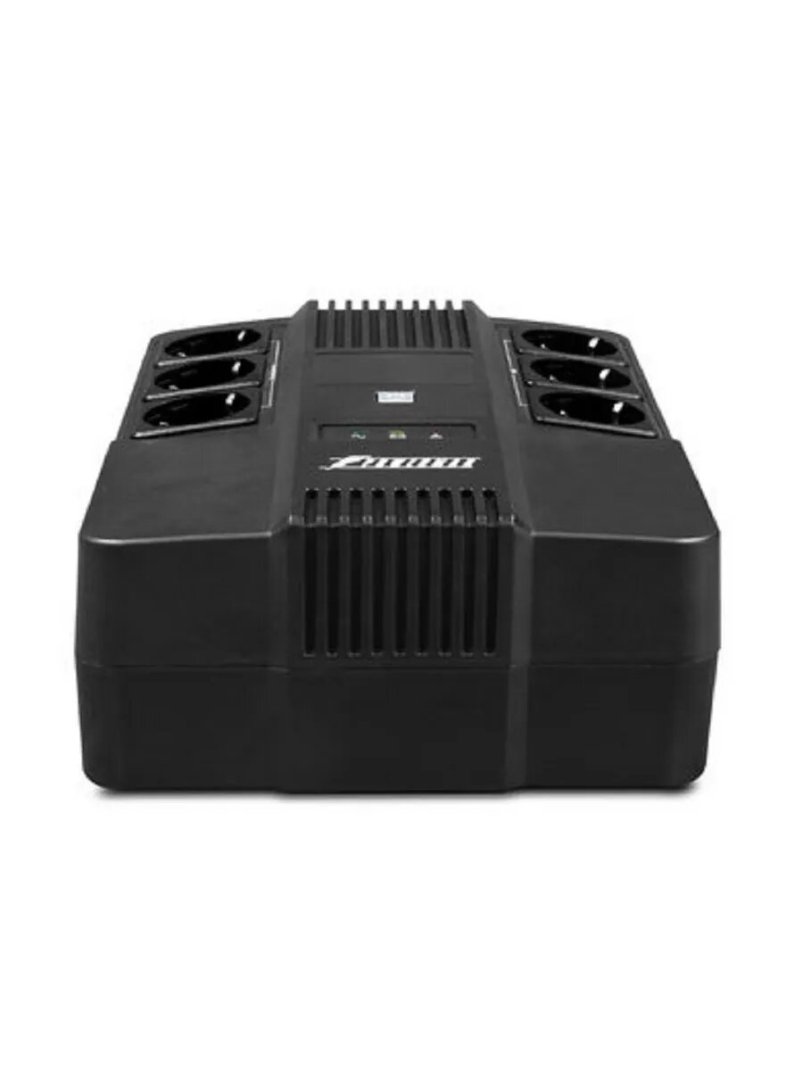 ИБП Powerman Brick 600 черный, линейно-интерактивный, 600 ВА / 360 Вт, 6 розеток — фото 1