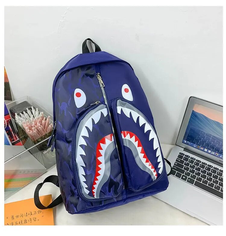 BAPE Рюкзак Унисекс Нейлон Оксфорд 41x31x12см Влагонепроницаемый для города и школы — фото 1