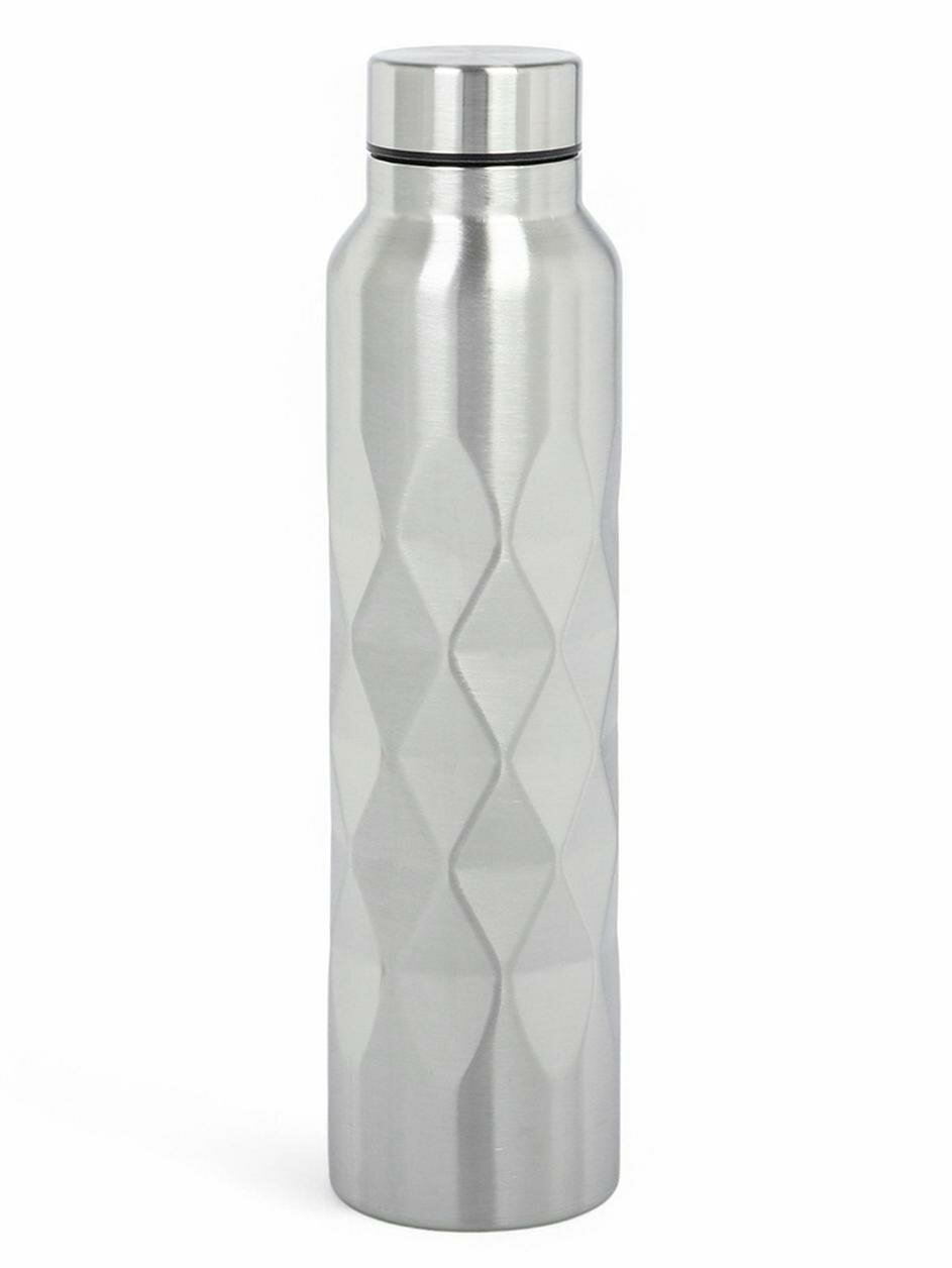 Бутылка для воды, 1 л, размер 24 х 7 см, нержавеющая сталь, хром