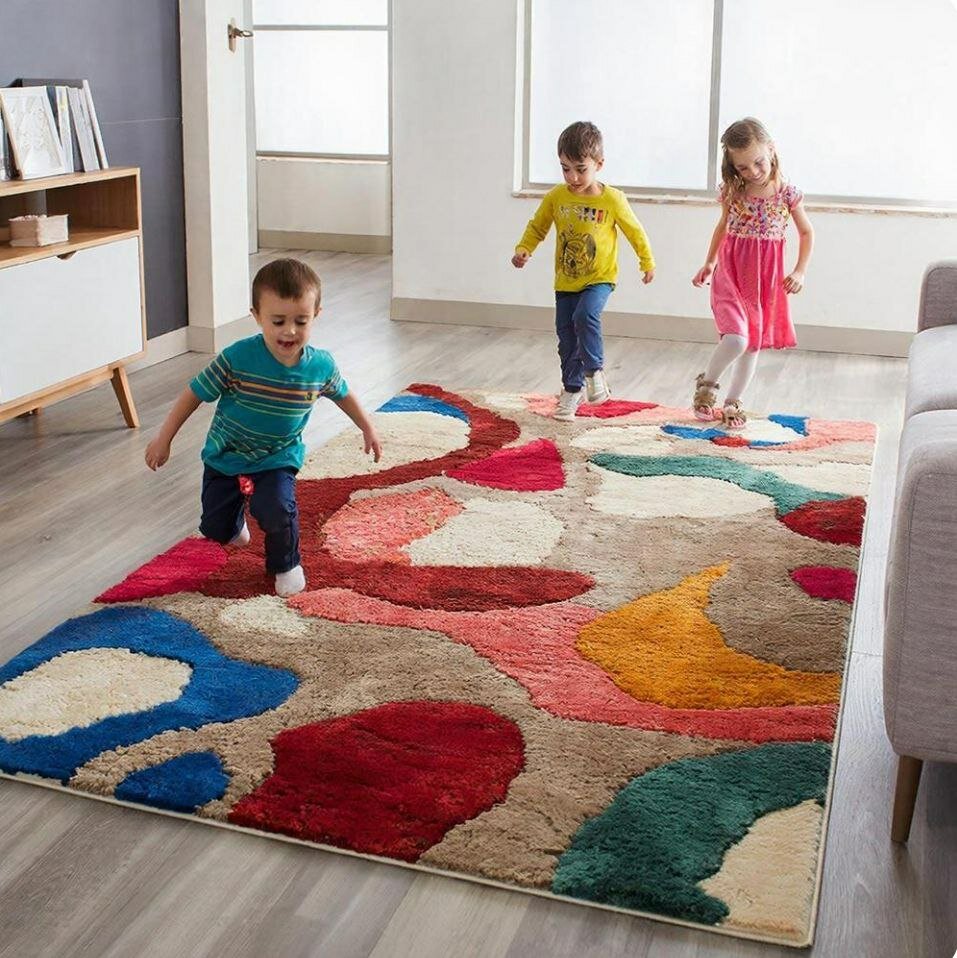 Ковер натуральный шерстяной ручной работы нестондартный тонкая нитка очень нежный и теплый размер 60 на 110