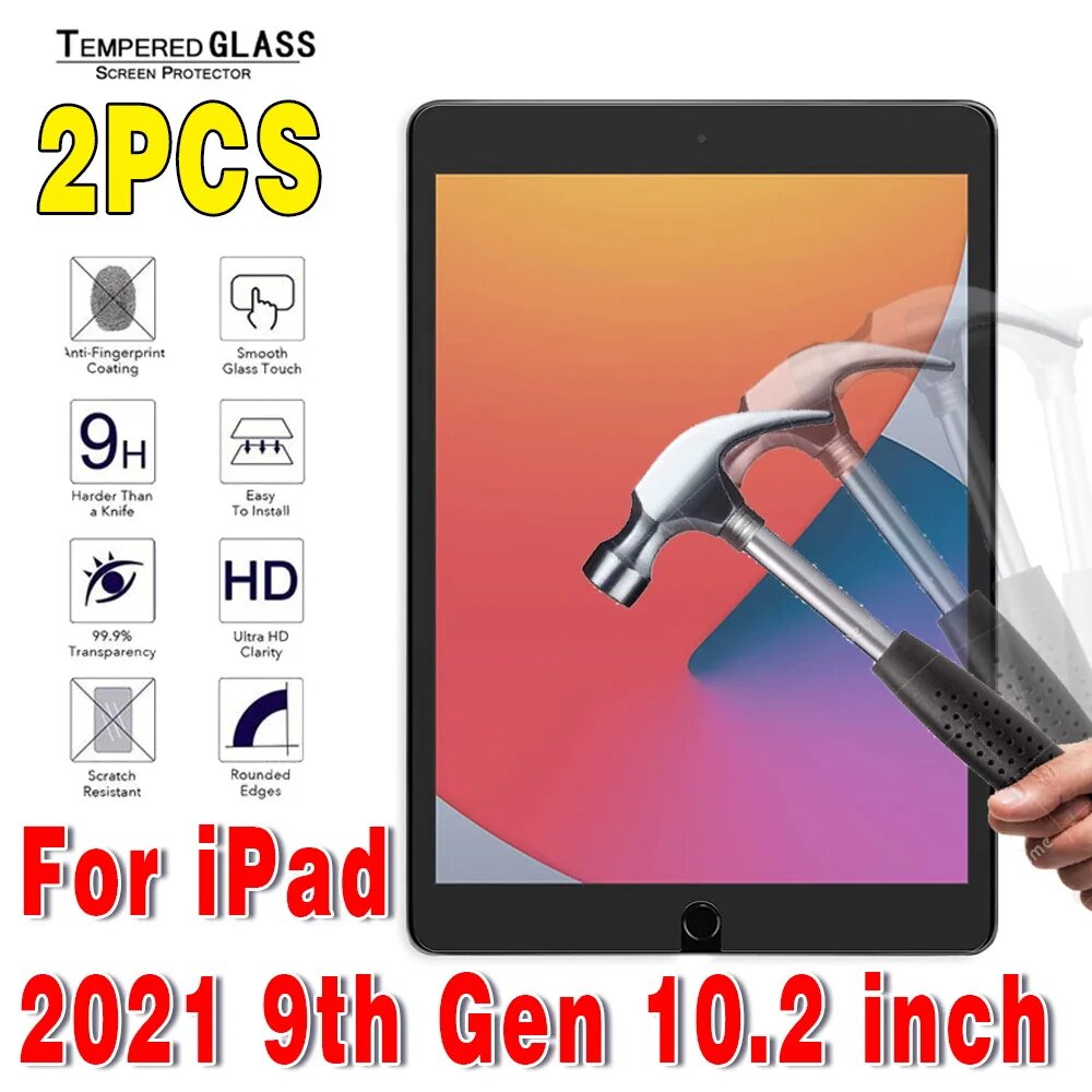 Защитная пленка из закаленного стекла для iPad 2 шт. iPad 2021 9th 10.2
