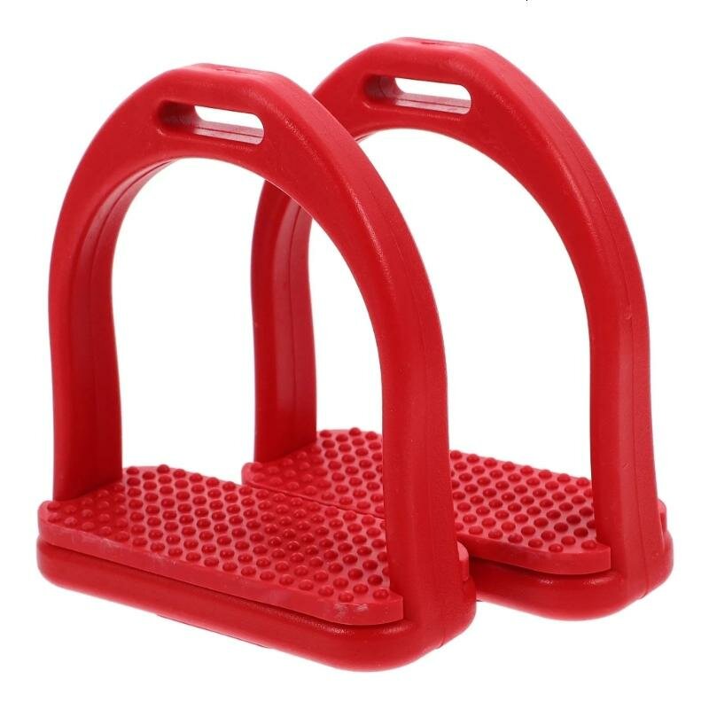 Пластиковые стремена для лошадей, усиленные, красный