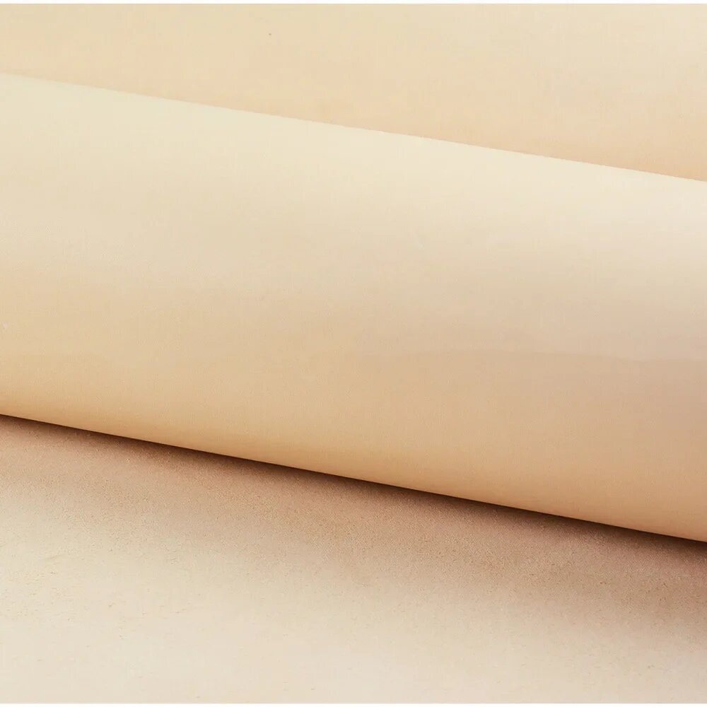Натуральная воловья кожа для рукоделия бежевого цвета 30x60cm, 2.5-3.0mm Thickness