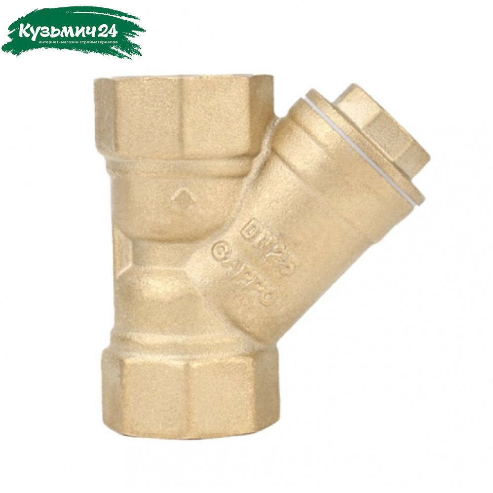 Фильтр косой ВР-ВР Gappo G1240.09, сетчатый, латунный, 30 бар, 2", 1 шт.