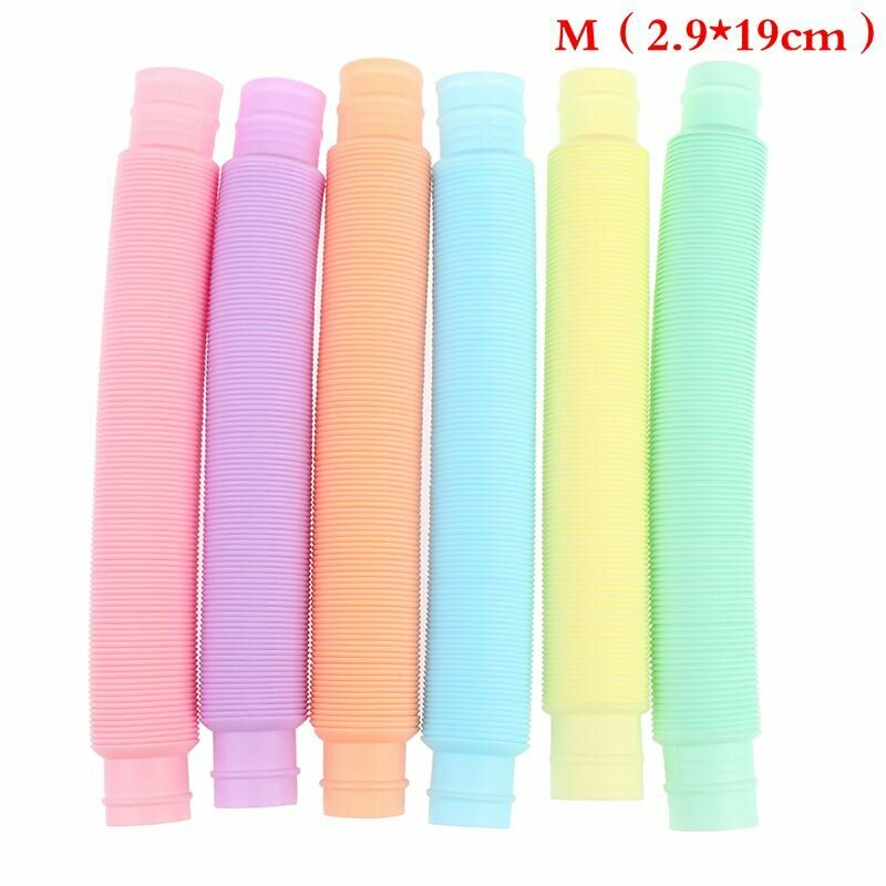 Набор из 6 цветов макарон, телескопическая трубка, Эластичная Трубка, Сильфон