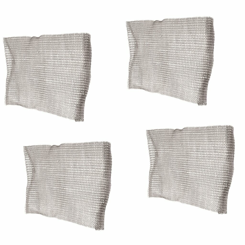 4 части плетеного металлического сетчатого мешка из нержавеющей стали 304, защищающего от крыс и насекомых сетчатого мешка-50x45 см