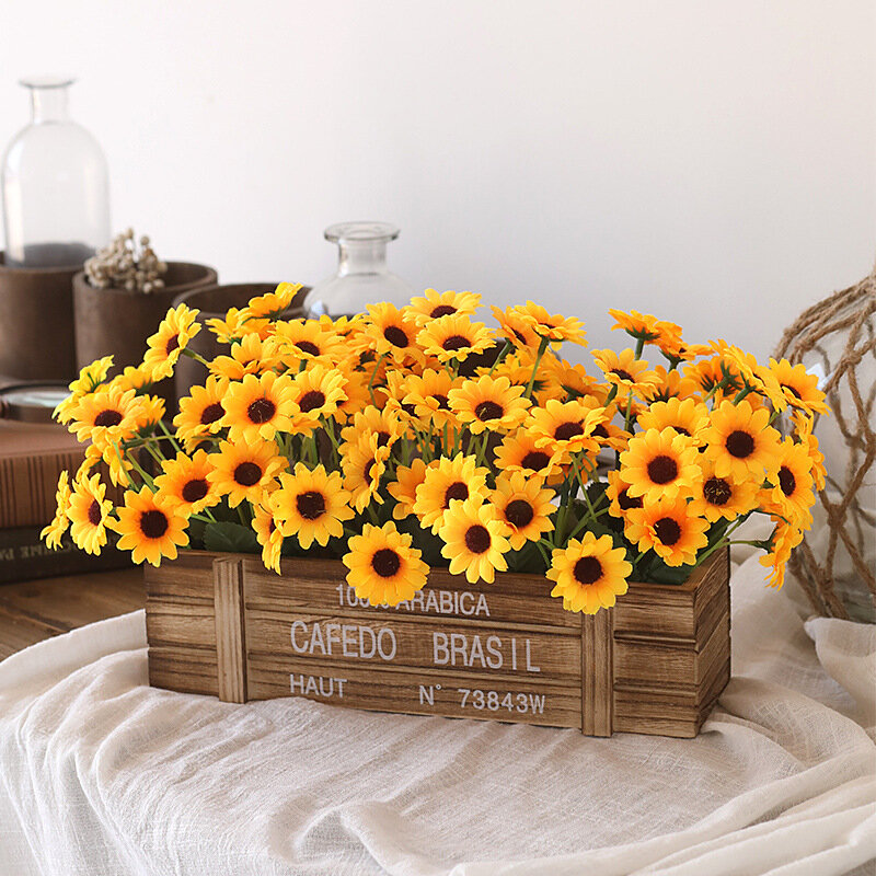 Искусственный букет цветов в стиле ограждения, искусственные растения в горшках, декоративные цветочные украшения, сухоцветы, декор для окна гостиной, пластиковые зеленые растения, цветочные композиции.