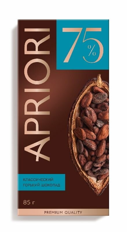 Шоколад APRIORI горький шоколад 75% какао 85г