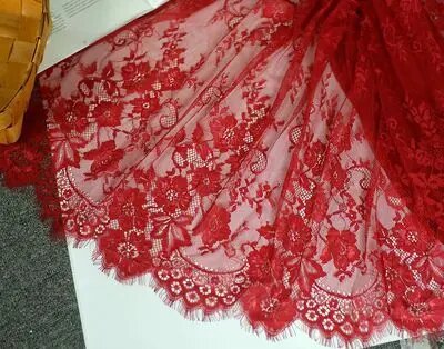 Красная кружевная ткань Deep red 3 м