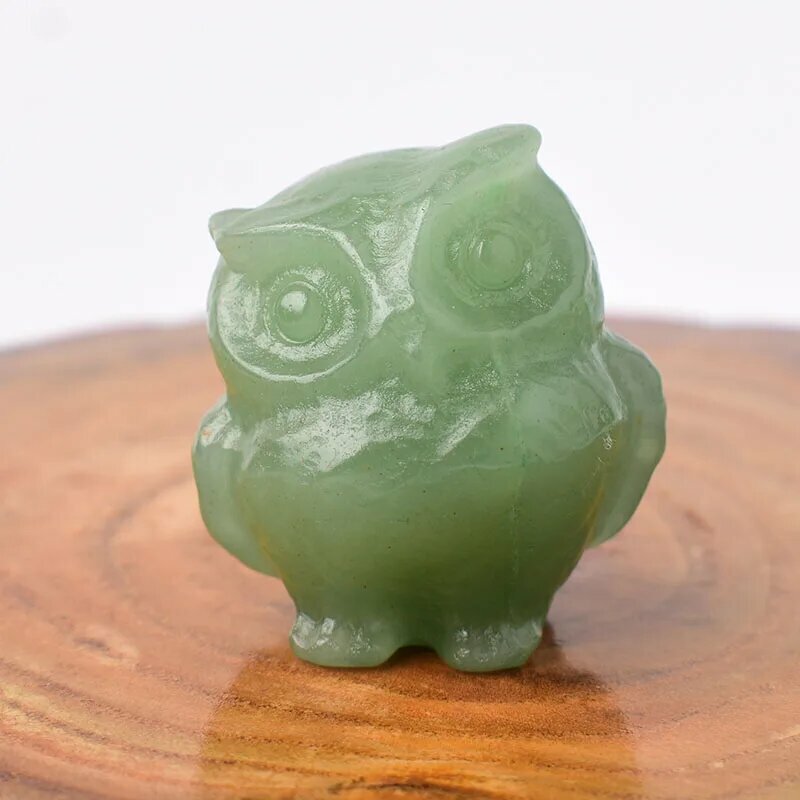 Фигурка совы из розового кварца RYCRYSTAL Изумрудный, Aventurine