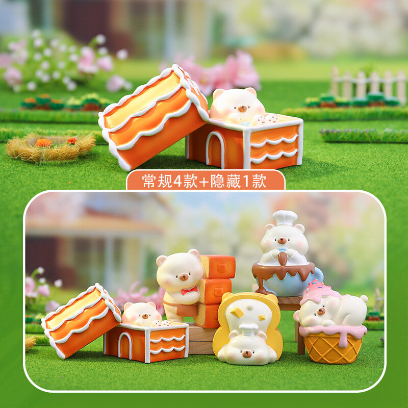Китайский тренд, мультяшный милый жадный панда, ежедневная фигурка в слепой коробке, декор, праздничный подарок, дропшиппинг