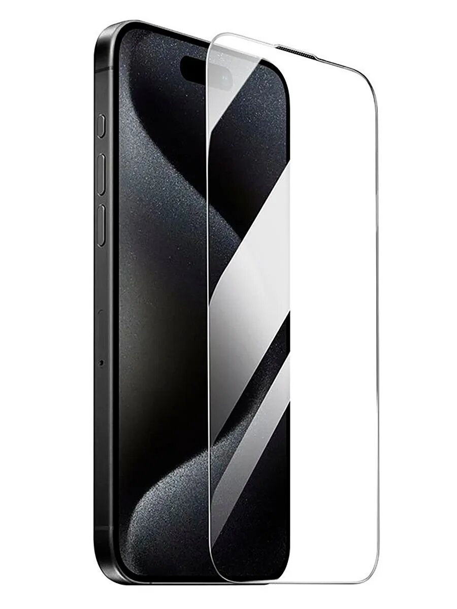 Защитное стекло Hoco A34 Slim iPhone 16, с защитой от пыли, цвет черный