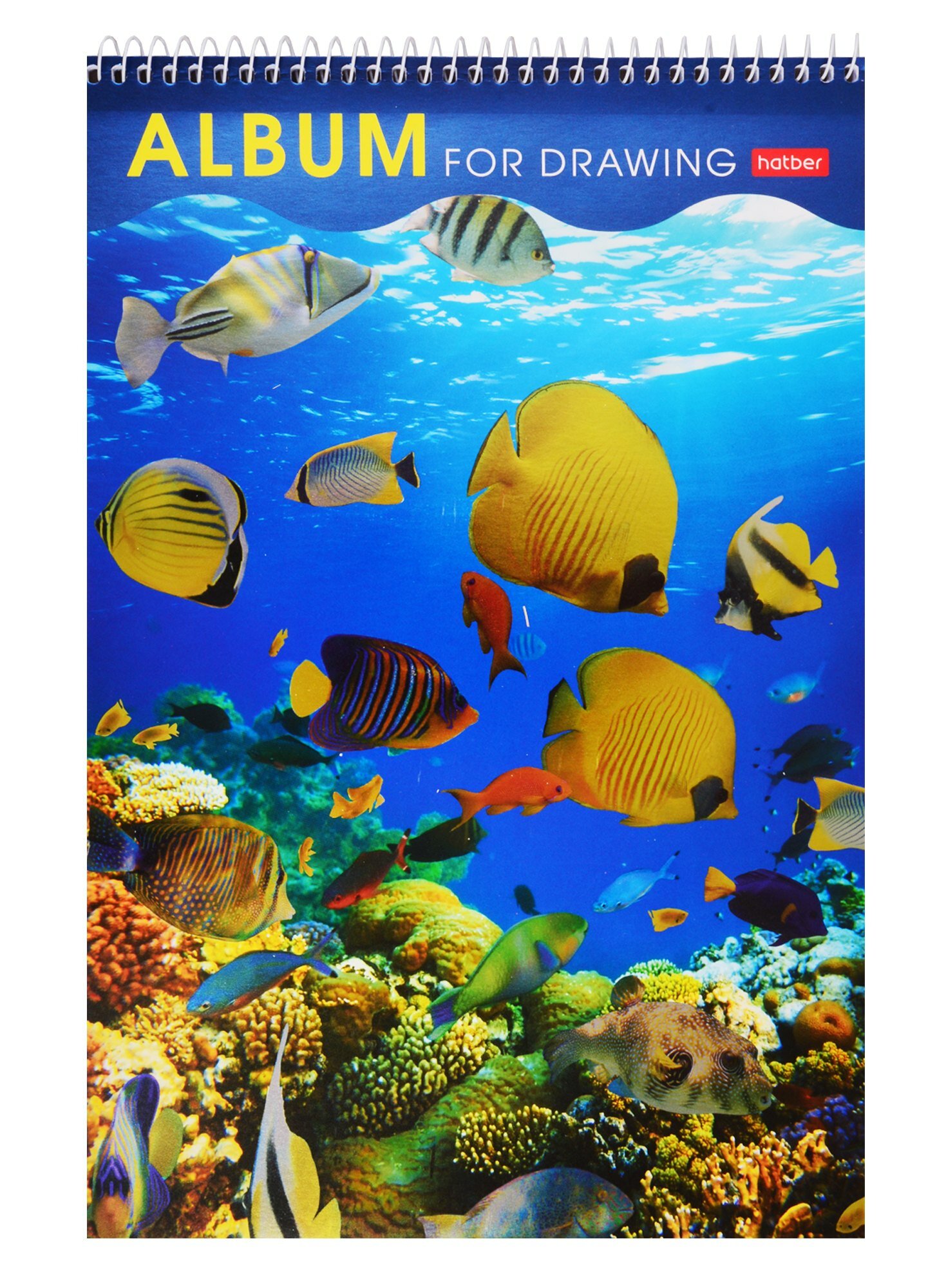 Альбом для рисования Hatber, "Сияющий мир", А4, 32 листа, на спирали, в ассортименте