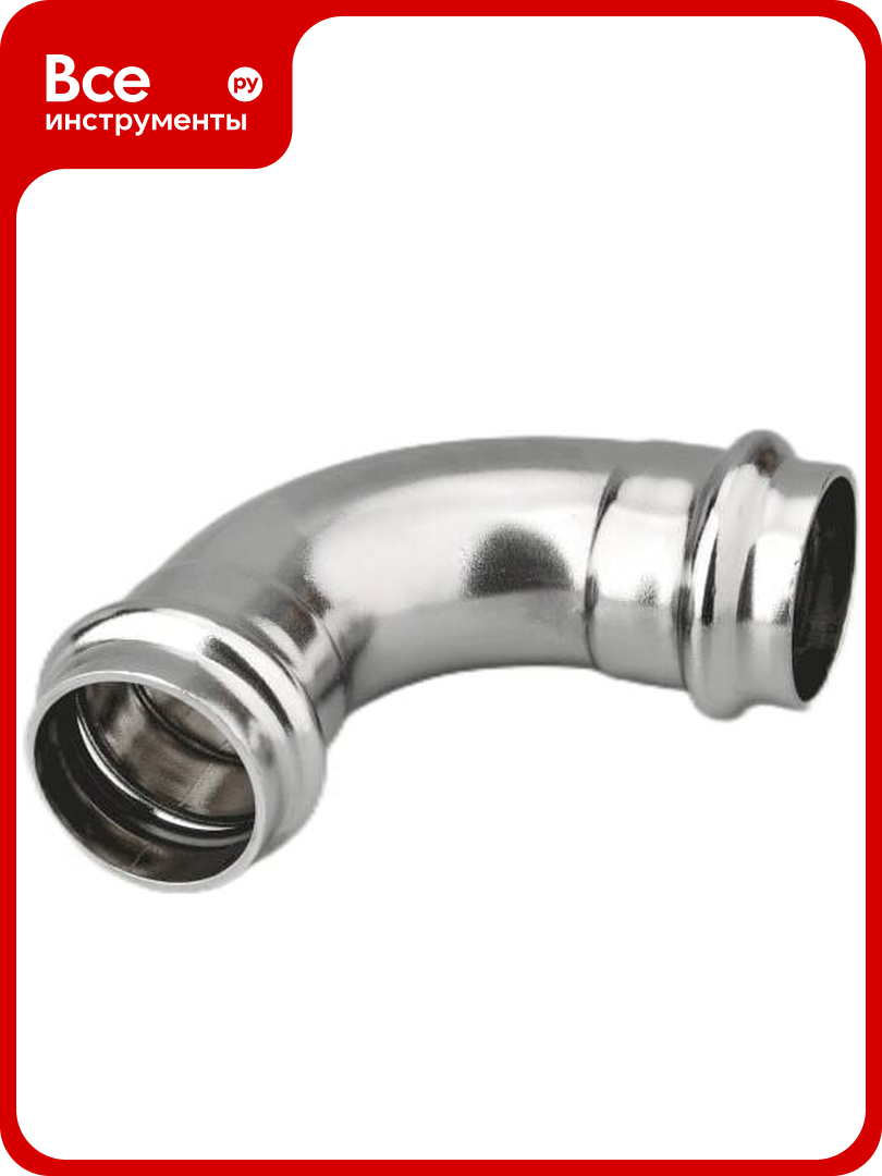 Отвод SantechSystems нержавеющая сталь AISI 304, Дн42x90 гр, пресс 129-8939