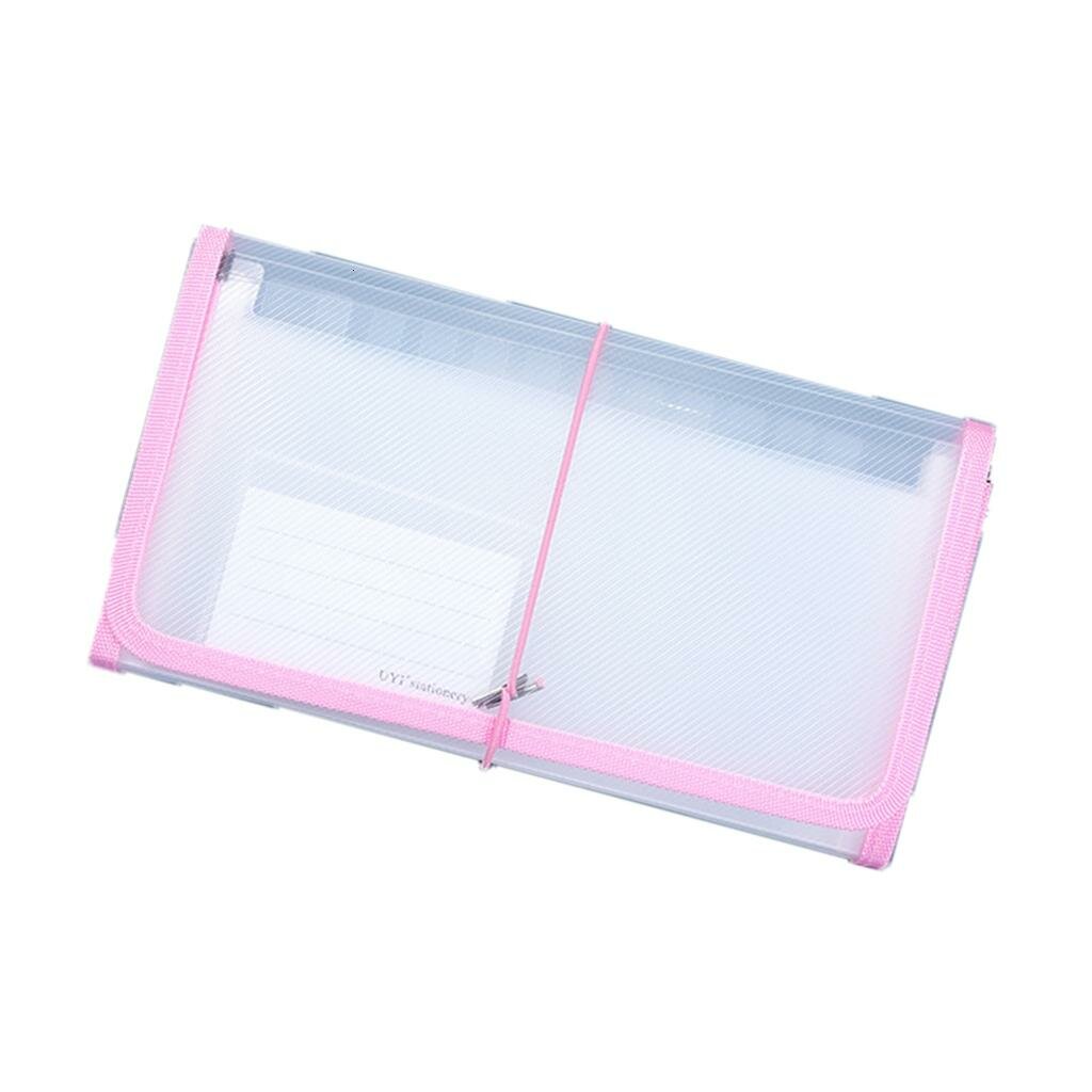 Органайзер для чеков с 13 карманами, Розовый