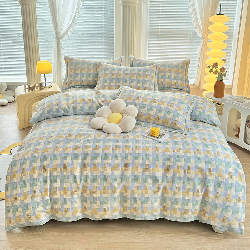 Комплект постельного белья с лесным узором 200x230 см, 245x250 см, 48x74 см (2 шт)