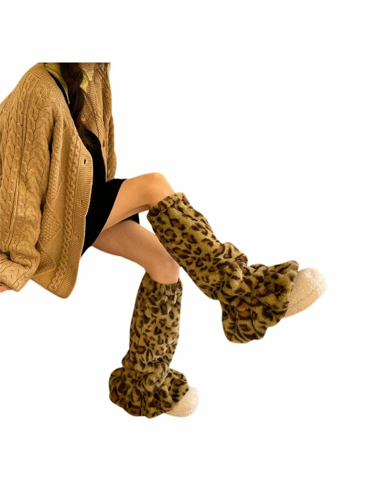 Теплые чулки-гольфы в стиле лолита, Армейский Зеленый