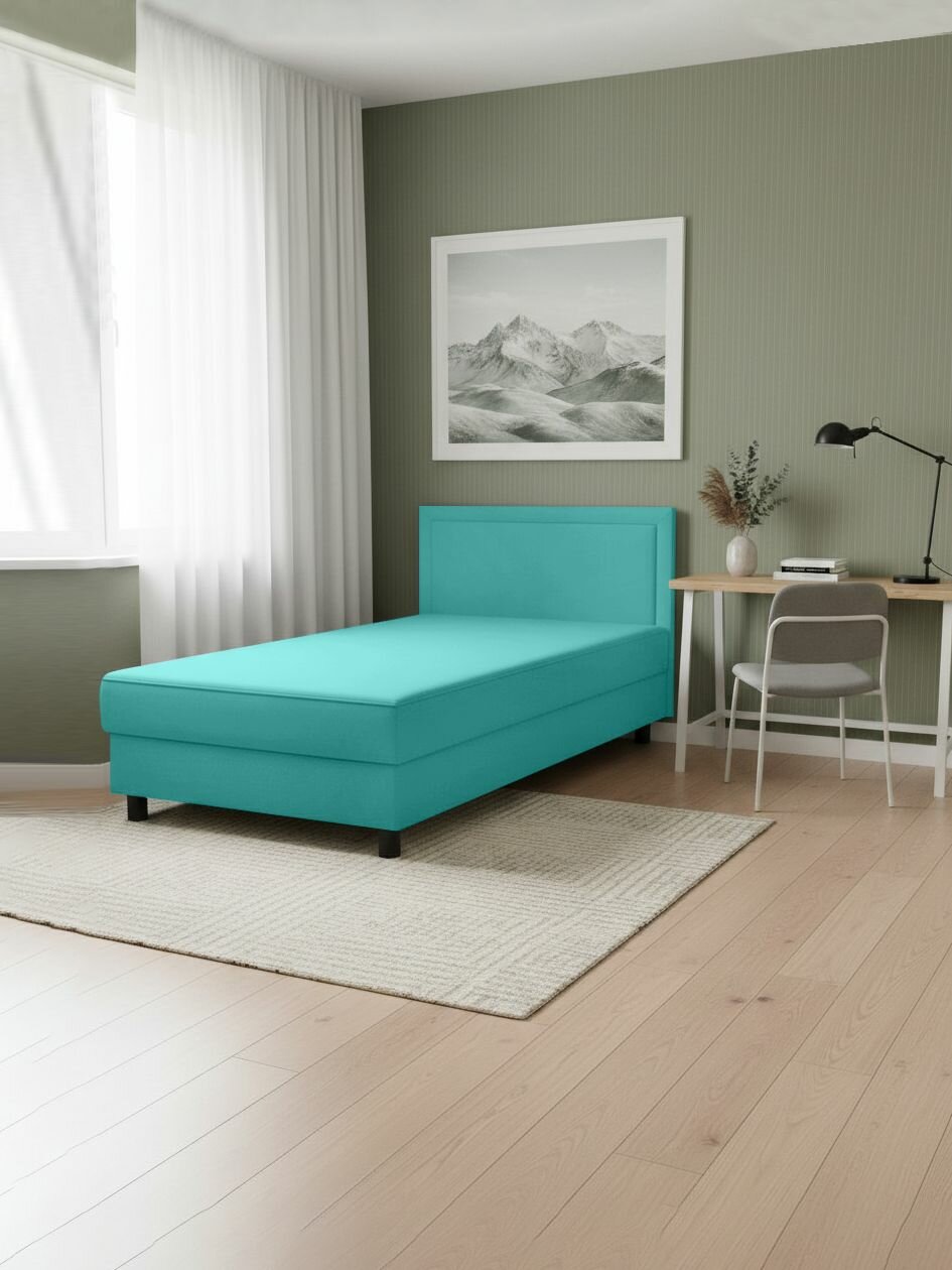 Тахта Прима фокус- мебельная фабрика 140х200х86 см бирюзовая