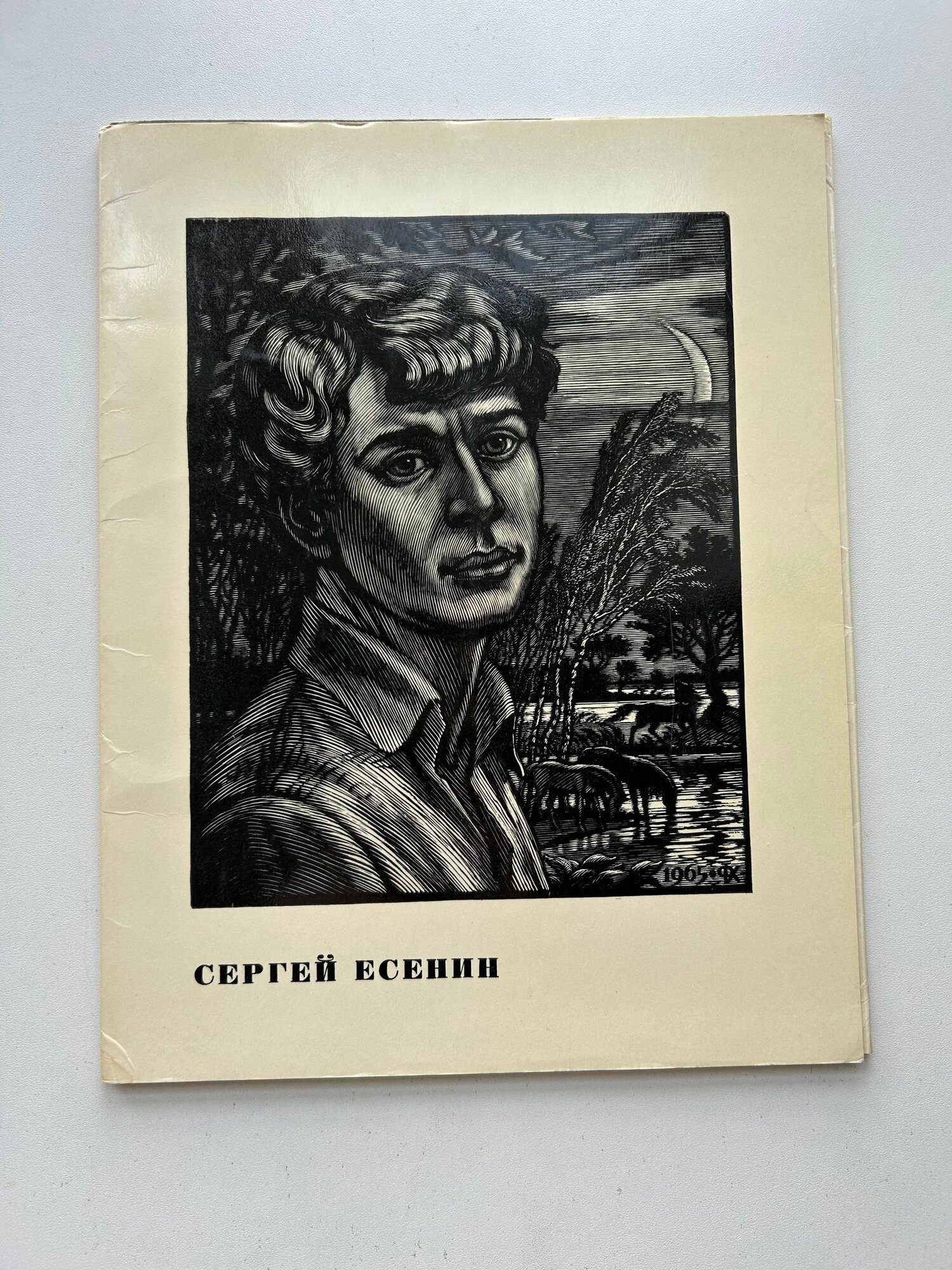 Набор иллюстраций Сергей Есенин . Гравюры Ф. Д. Константинова. Полный комплект из 11 открыток. Издание 1970 года