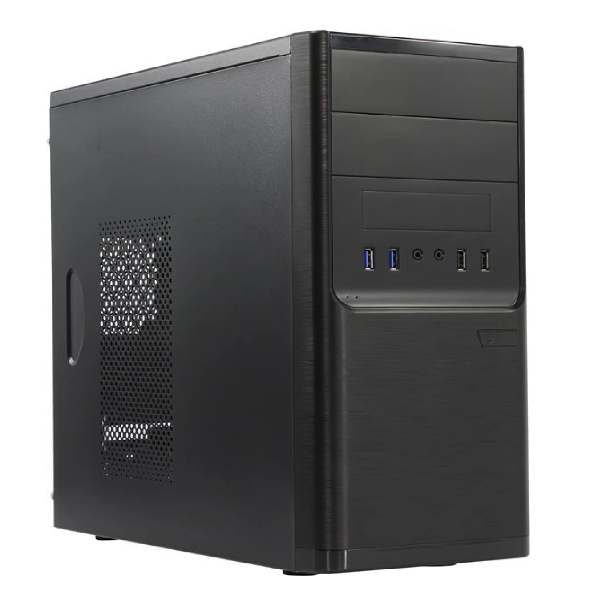Корпус Powerman ES701, Mini-Tower, ATX, блок питания 450Вт, черный
