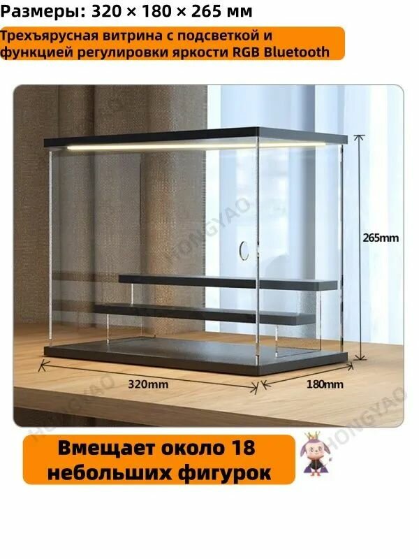 Витрина для коллекций из акрила с защитой от пыли для слепых коробок и игрушек