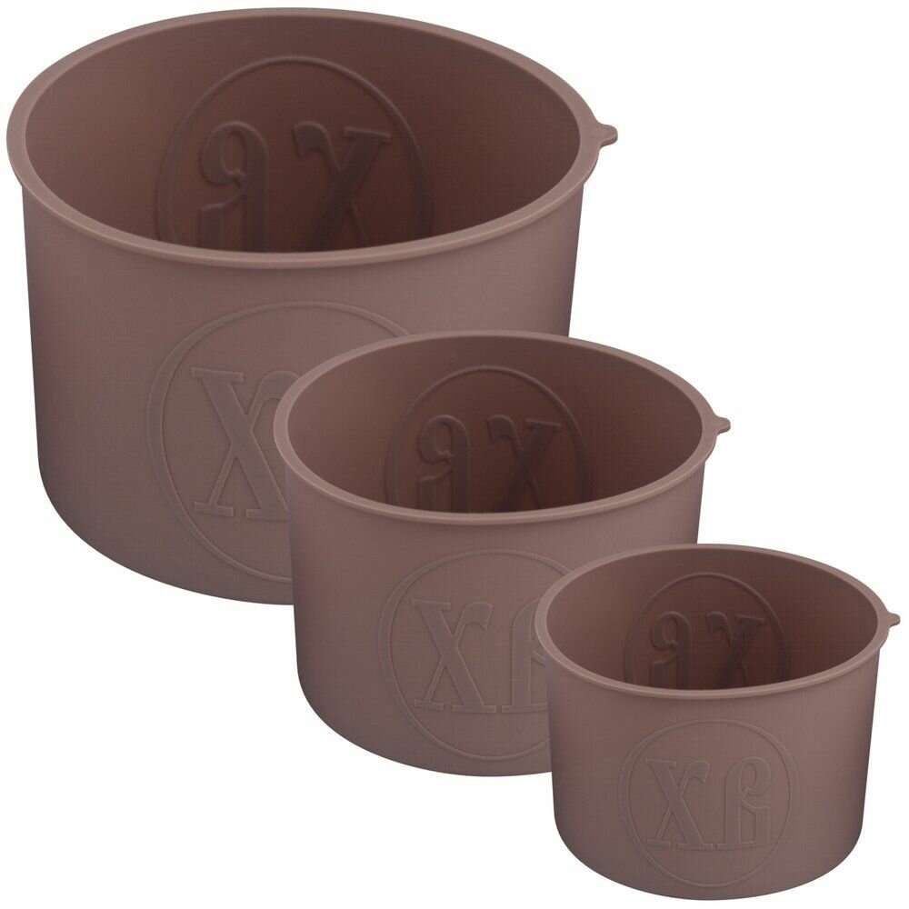 Форма для выпечки силиконовая "Пасхальный кулич", 10х10х8,5 см, 13х13х9 см, 16х16х10 cм