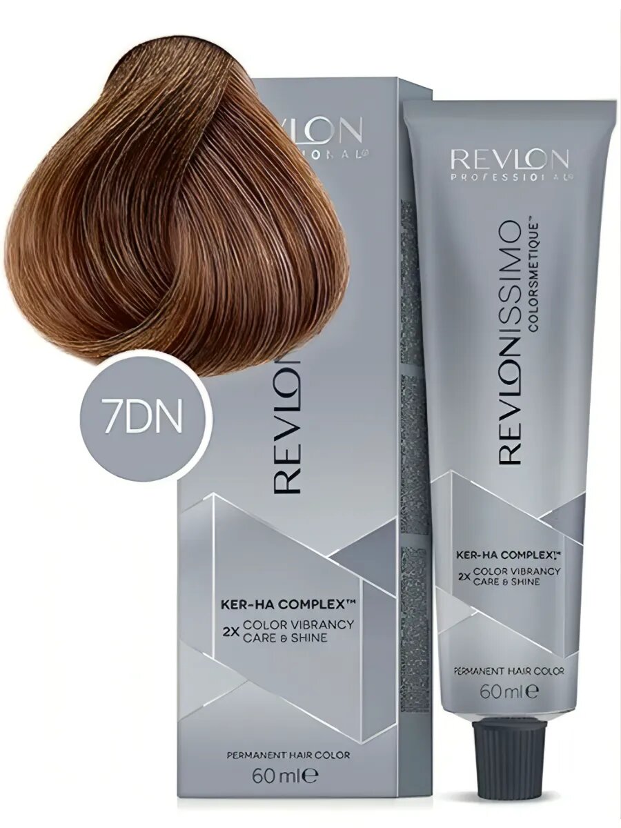 Краска для волос Revlon Professional Revlonissimo Colorsmetique, Краситель с гиалуроновой кислотой перманентный, 7DN