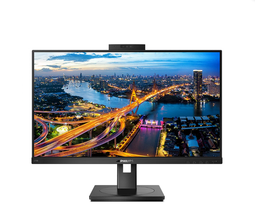 Монитор Philips 27" 275B1H/01, 16:9, IPS, QHD, 4ms, 350cd, 75Hz, DVI, HDMI, DP, USB, CAM, SPK, HAS