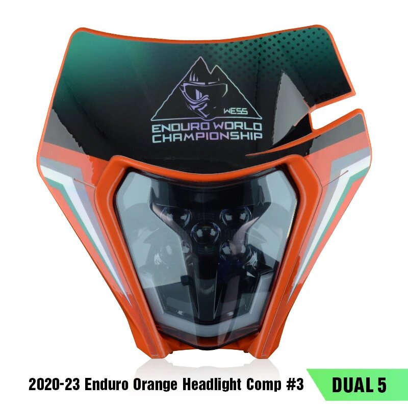 PowerZone мотоциклетная фонарь, фара головного света, головные фонари для KTM EXC Orange Headlight 3