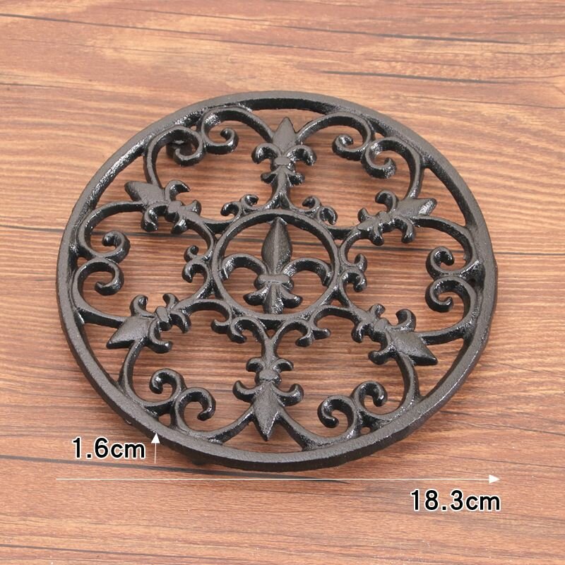 Чугунная подставка под горячее, термостойкая защита для стола, кухонная подставка для посуды