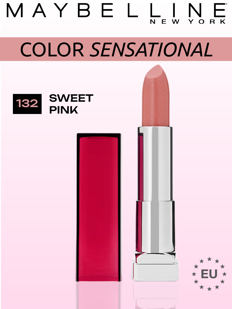 Maybelline New York Помада для губ Color Sensational, 132 Спелый персик, 4.4 г