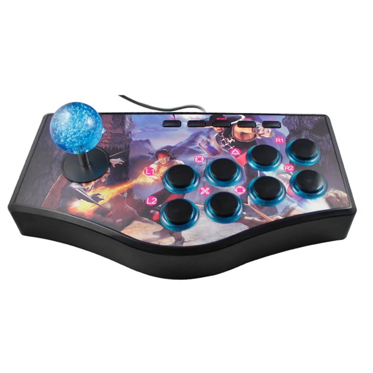 ABUORetro Arcade Game Rocker Controller Usb-джойстик для Ps2/Ps3/Pc/Android Smart TV Встроенный вибратор Восьминаправленный