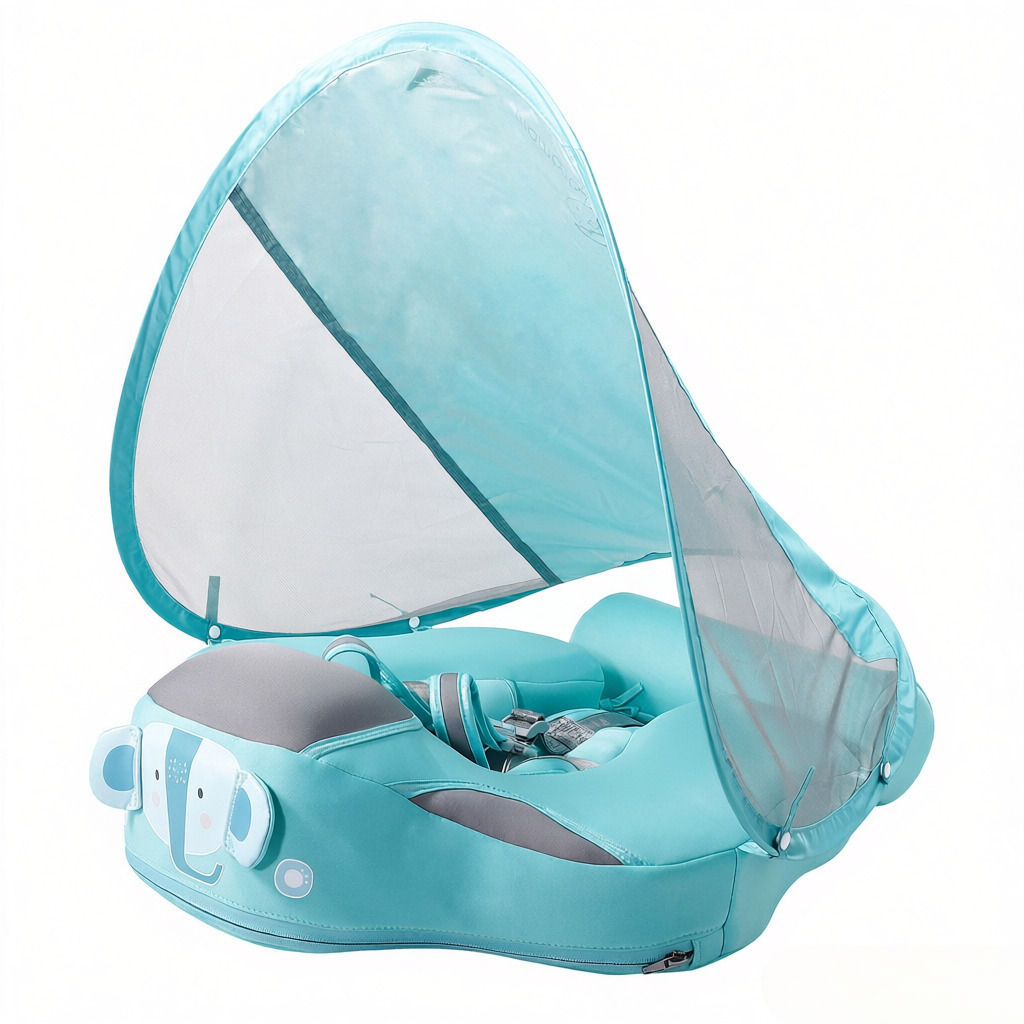 Детский Плавательный Круг: Высокая Плавучесть с Жемчужной Пеной для Безопасности Тренажер для Плаванья - Регулируемый 5-Точечный Ремень и Поддержка Подбородка Не Надувной Пояс для Малышей 3-24 Месяцев в Бассейне или Море