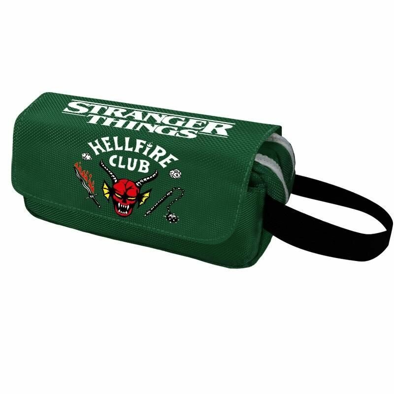 Пенал двойной Stranger Things (Очень Странные Дела), холщовый, водонепроницаемый, в японском стиле, для школы, большой,