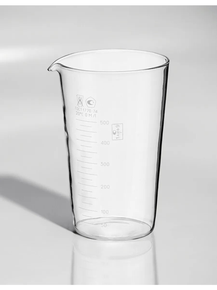 Мензурка ТС ГОСТ-1770-74 HLP-2, 0.5л, 95х95х157мм, стекло