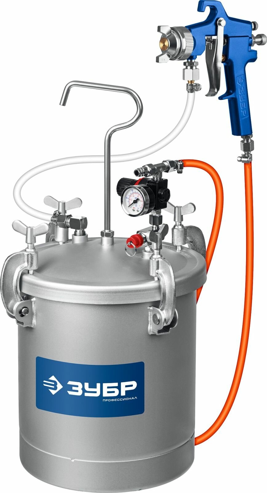 Красконагнетательный бак ЗУБР KNB-10, Профессионал, объем 10 л, с краскораспылителем