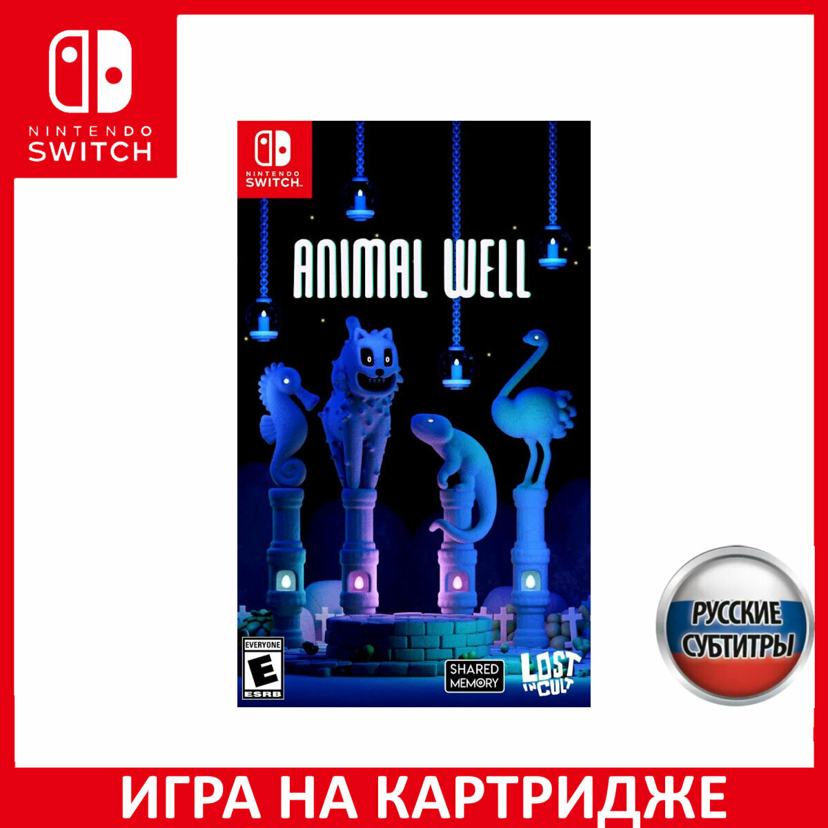 Игра Animal Well Switch Русская Версия Картридж на Nintendo Switch