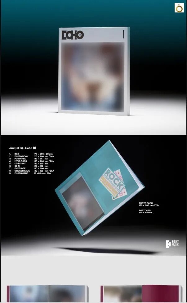 Альбомы Jin (BTS) - 2nd Mini Album 'Echo' (3 шт.) K-POP — фото 1